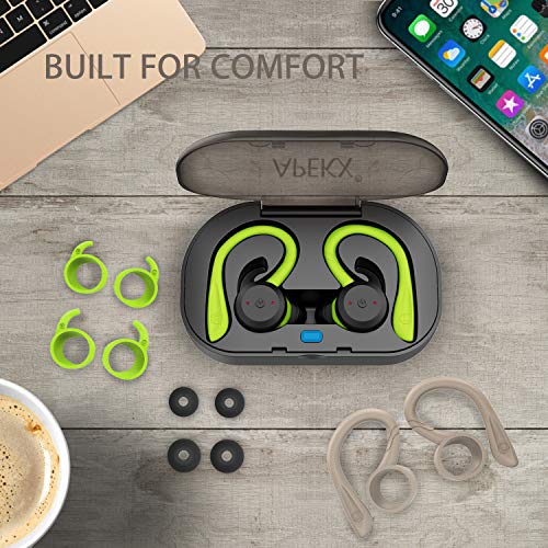 Wireless Headphones, APEKX True Wireless Bluetooth 5.0 Sports Earbuds ...